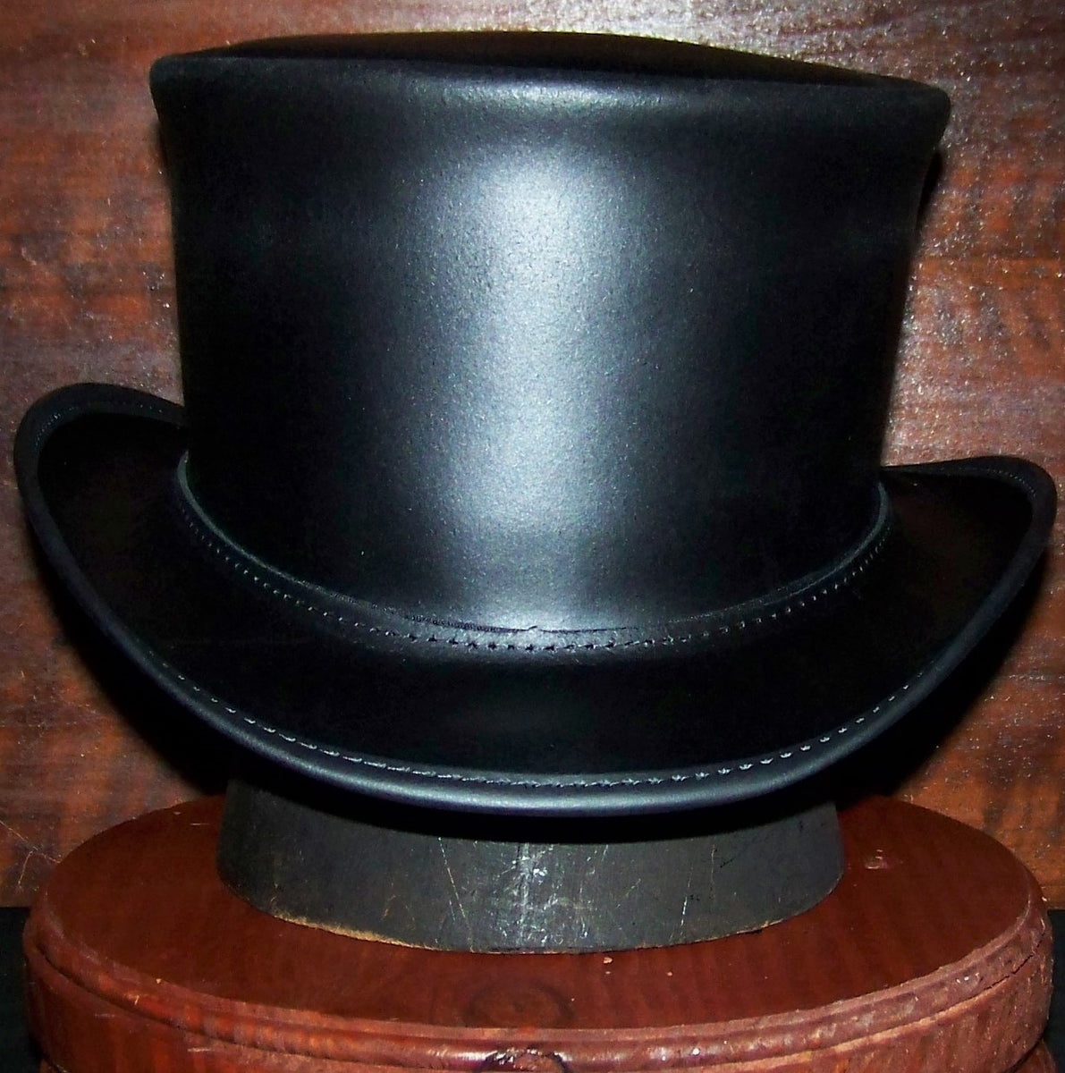 The El Dorado Un-banded Leather Top Hat – Somewhat Vintage Hats
